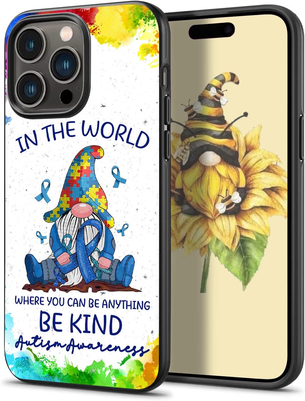 Amazon.com: Be Kind Autism Gnome Autism Awareness Phone Case Compatible ...