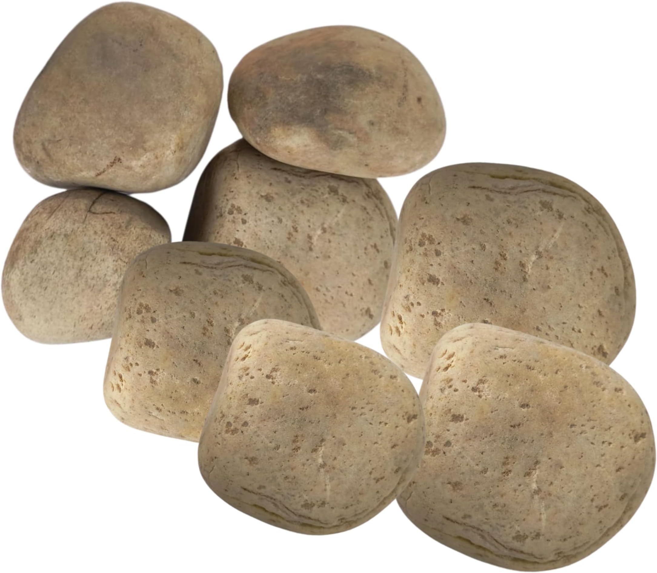 Foodie Puppies Natural Unpolished Potato Shape Stones (Pack of 8) (6cm ...