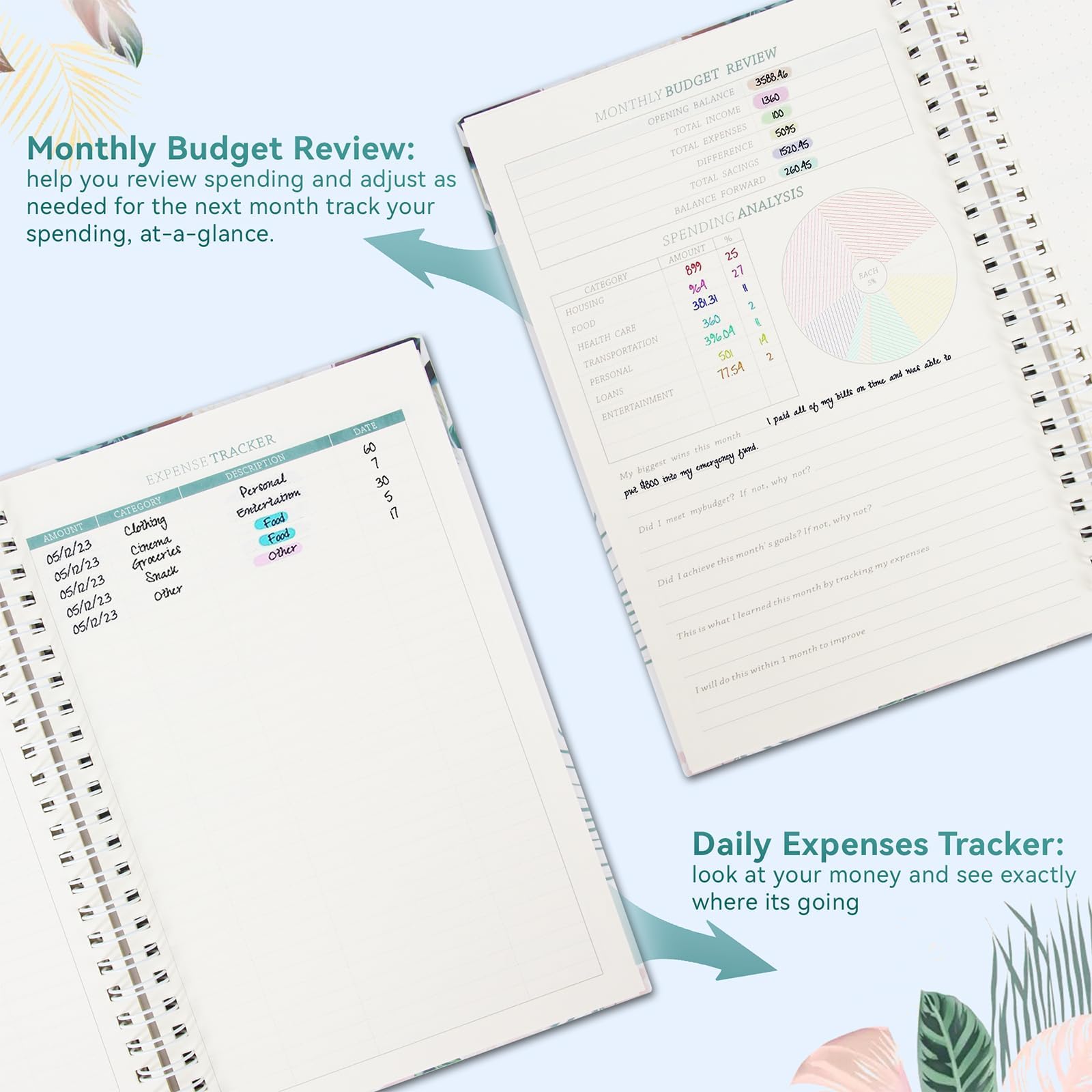 Snapklik.com : EHWINE Monthly Budget Planner - Expense Tracker Notebook ...