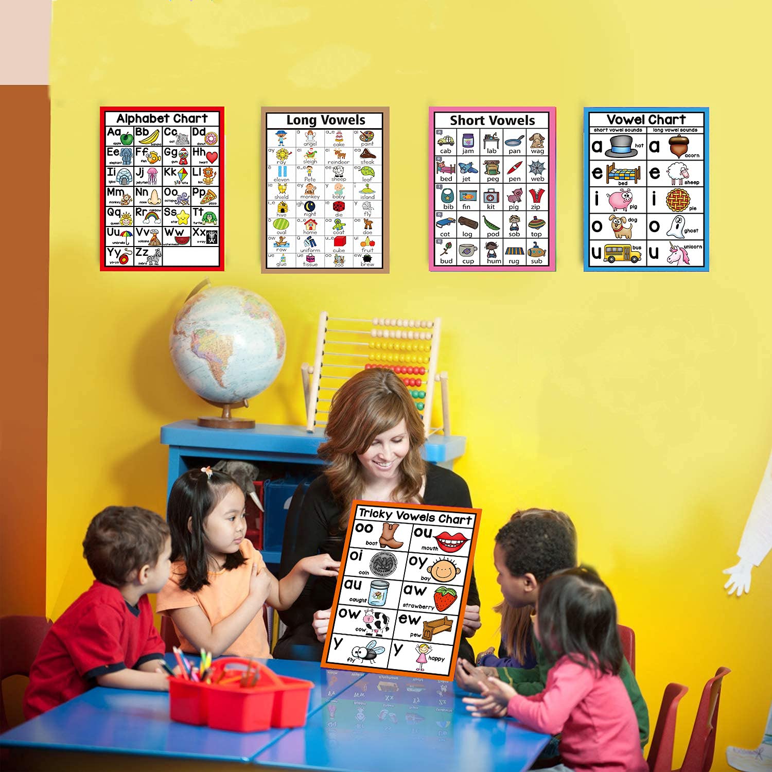 Classroom Posters Richardy 10Pcs-Set English Phonics A4 Posters Flash ...