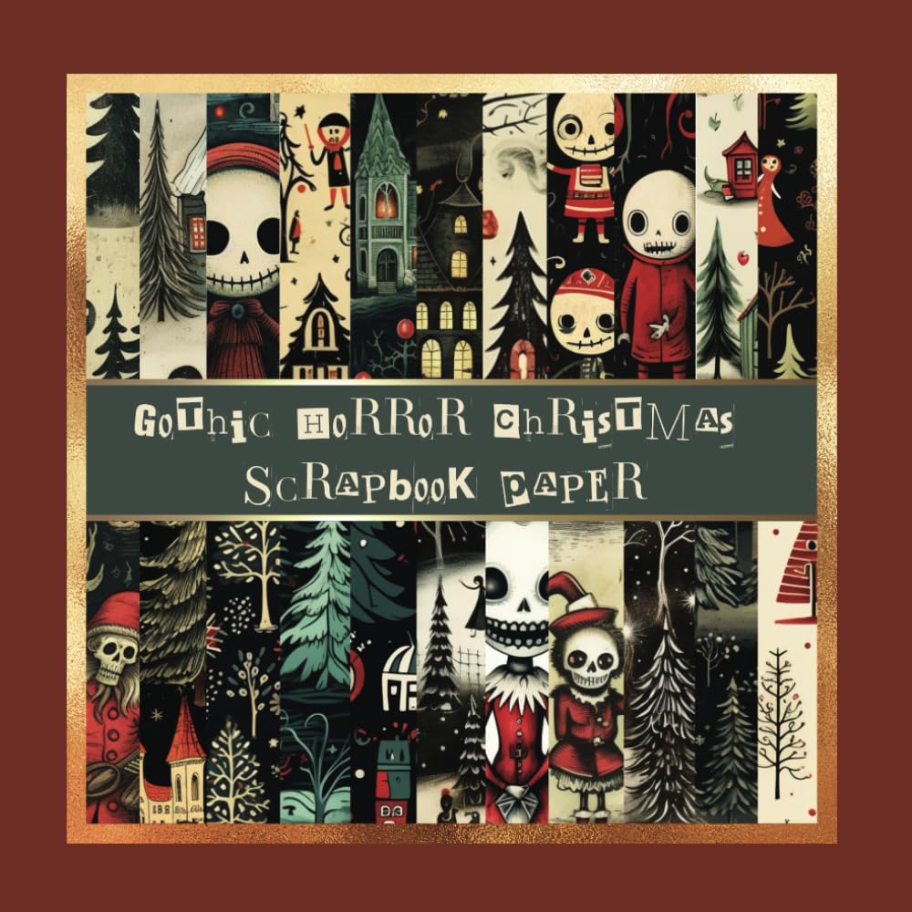 Gothic Horror Christmas Scrapbook Paper: Creepy Christmas Ephemera ...