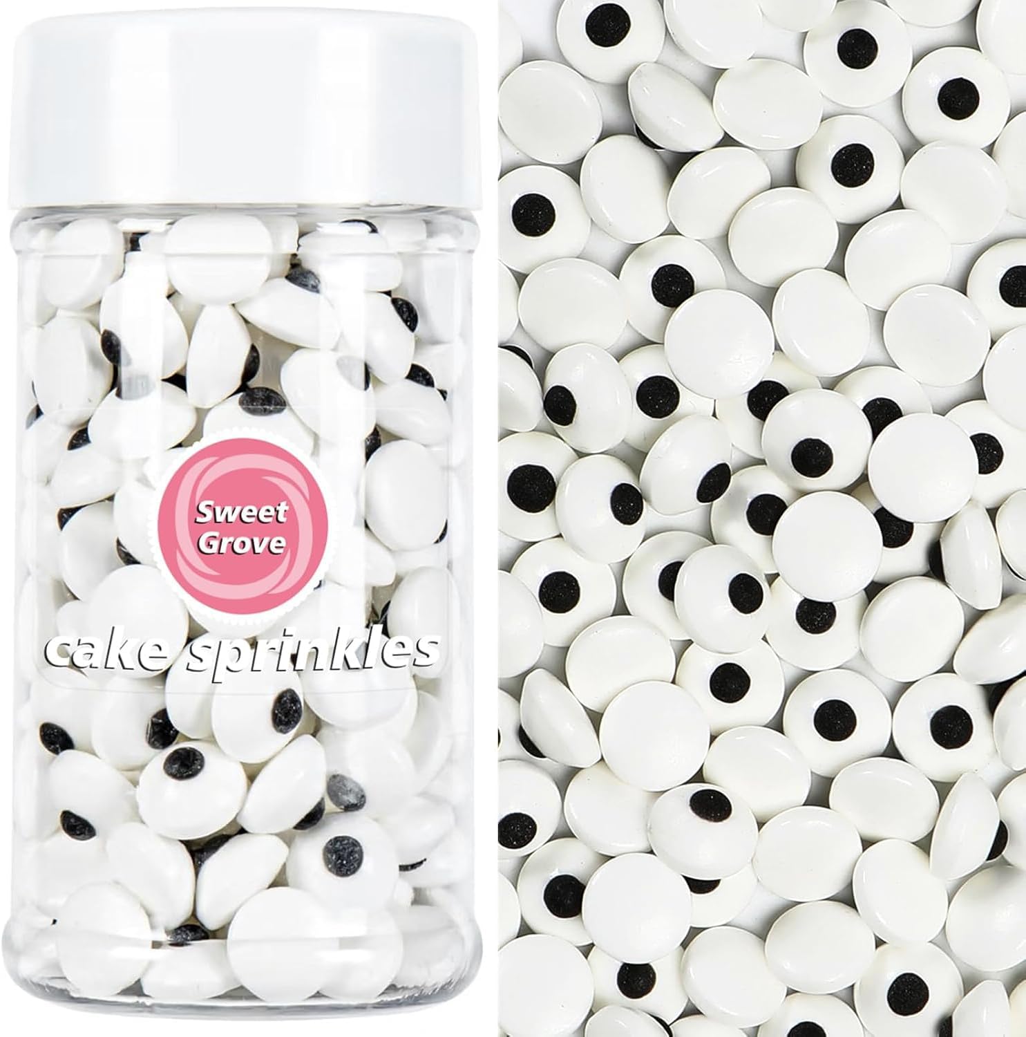 Amazon.com: SweetGrove Edible Candy Eyeballs Eyes, Sprinkles for Cake ...