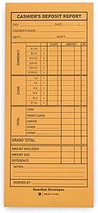 Guardian Cashier Deposit Report Envelopes - Made in America with Gummed ...