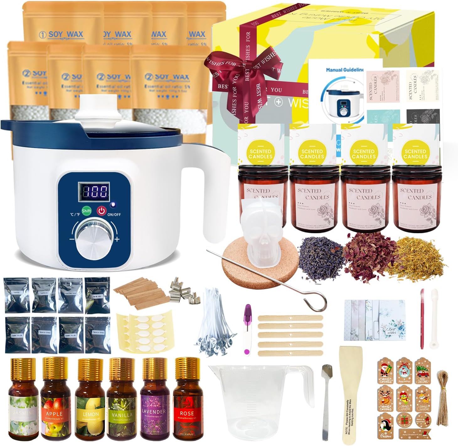 Amazon.com: Complete Candle Making Kit for Adults with Digital Wax ...