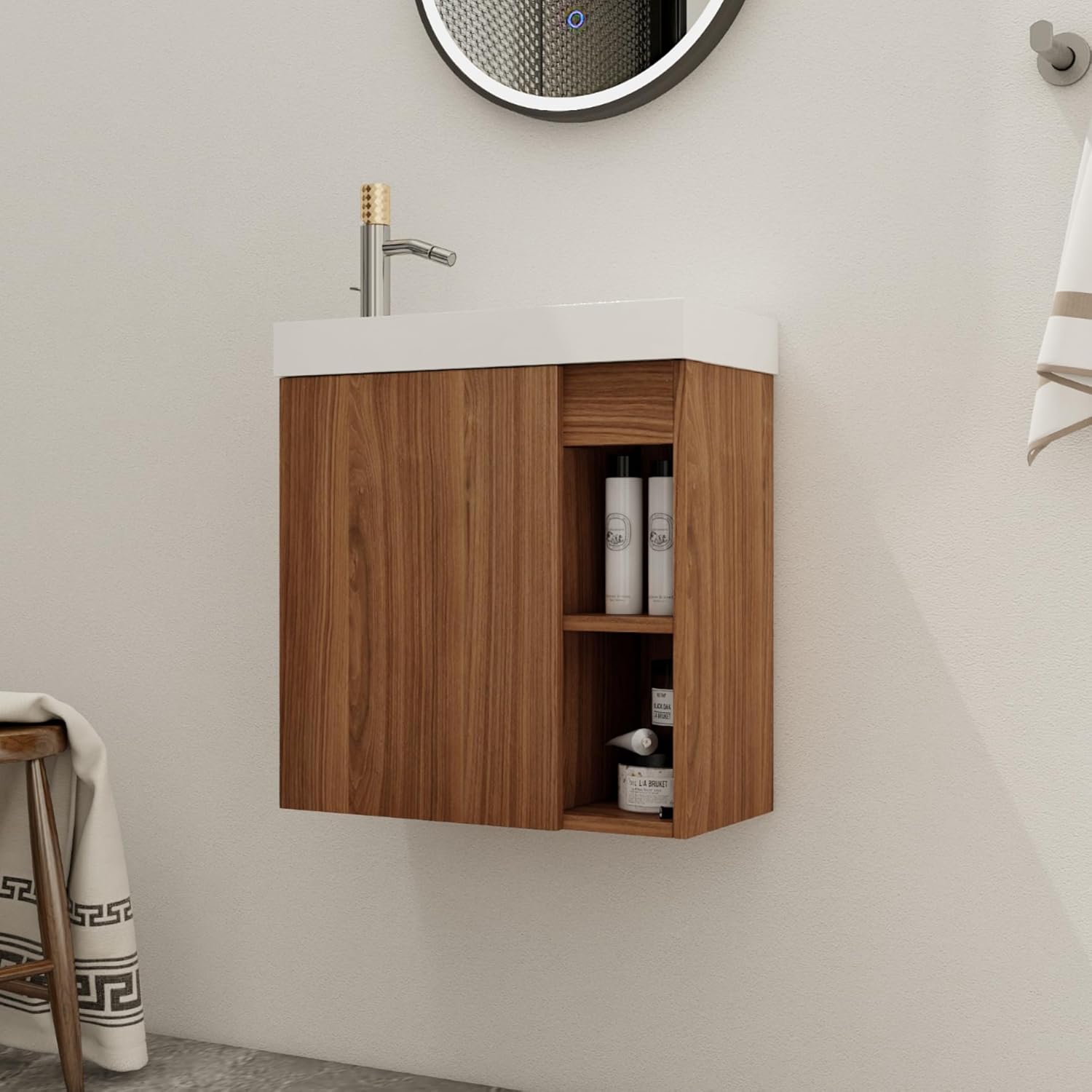 Amazon.com: 20" Bathroom Vanity with Sink, 20 Inch Floating Bathroom ...