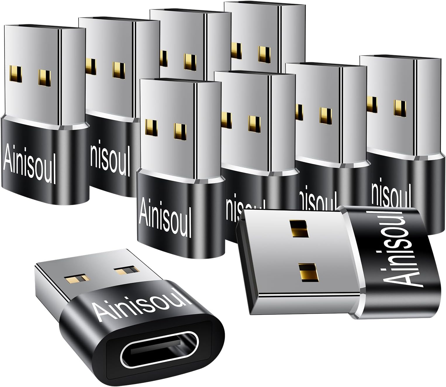Amazon.com: Ainisoul USB to USBC Adapter 10 Pack,USB C Female to USB ...