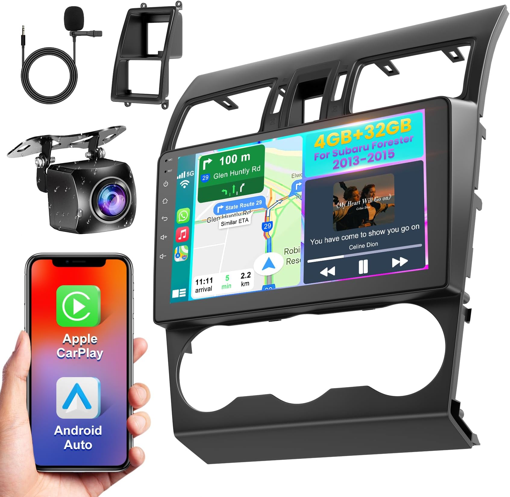 Amazon.com: QLED Screen 8-Core CPU Radio Upgrade for Subaru Crosstrek ...