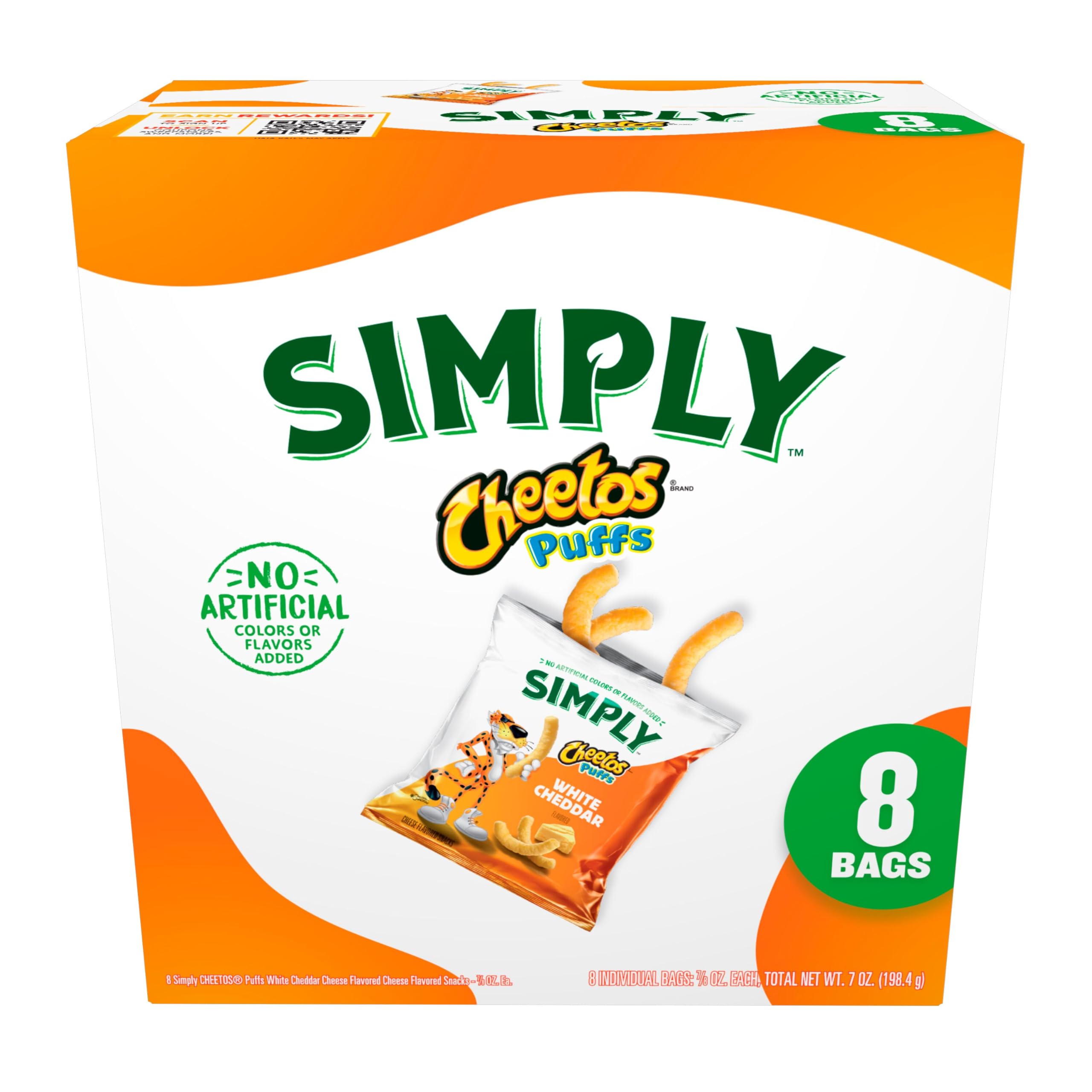 Amazon Com Frito Lay Natural Cheetos White Cheddar Cheese Cheetos