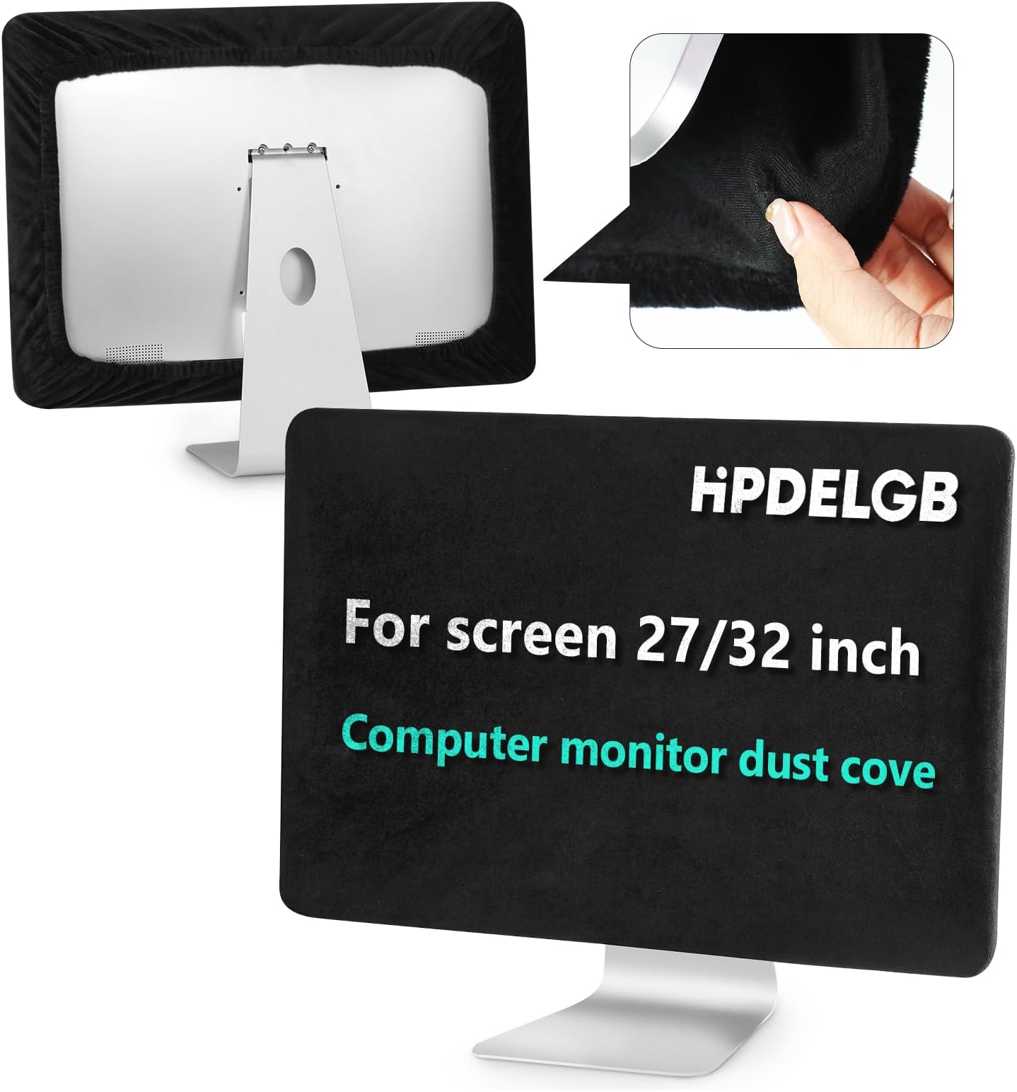 Amazon.com: HPDELGB Computer monitor dust cover black for screen 27-32 ...