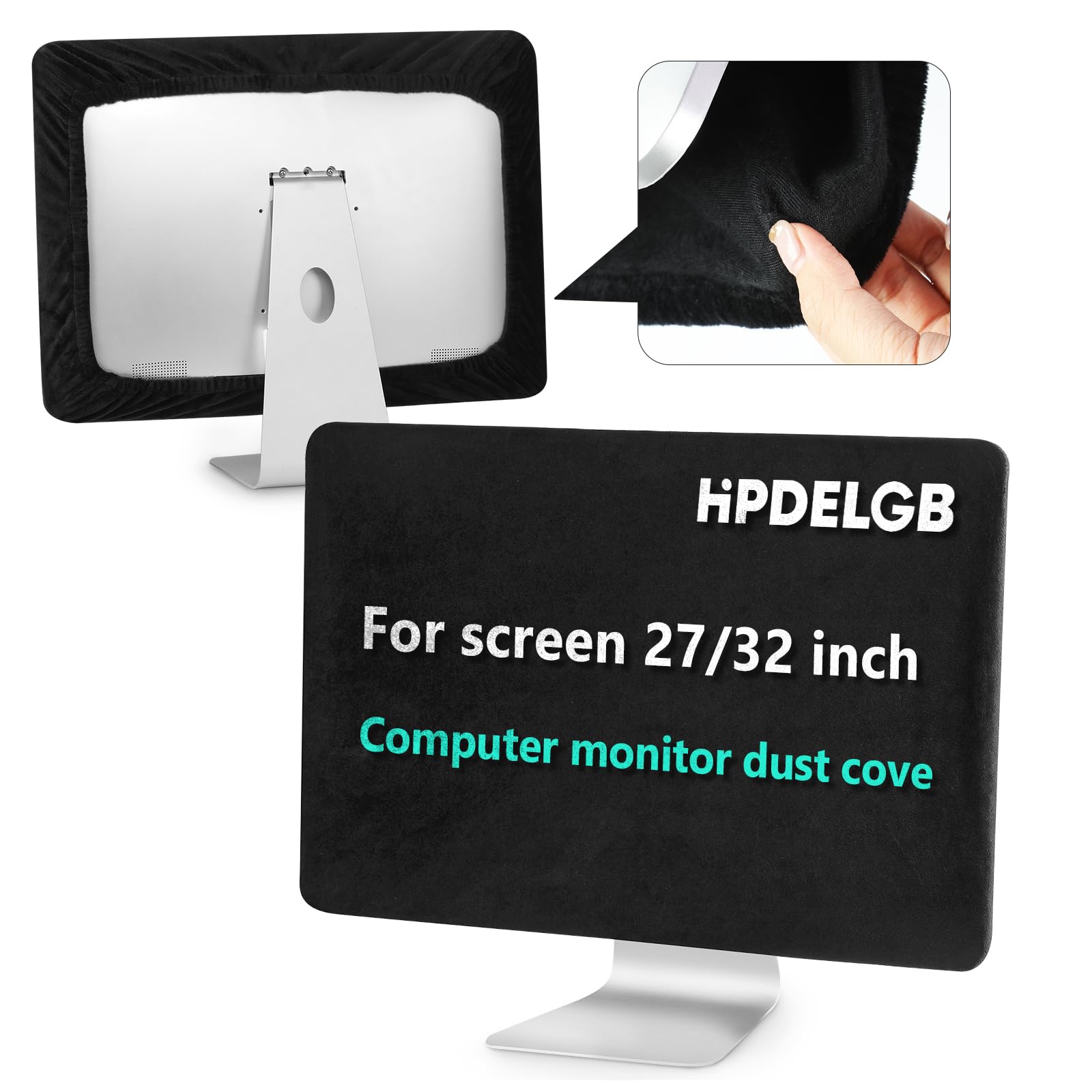 Amazon.com: HPDELGB Computer monitor dust cover black for screen 27-32 ...