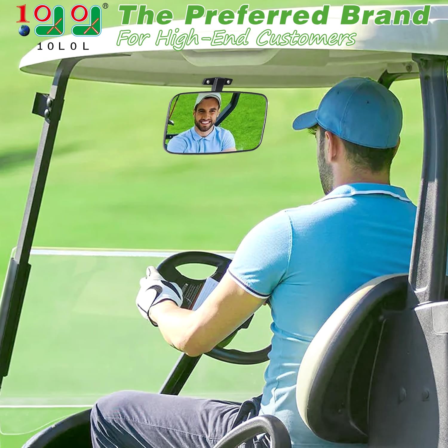 Snapklik.com : Universal Golf Cart Rear View Mirror For Yamaha EZGO ...