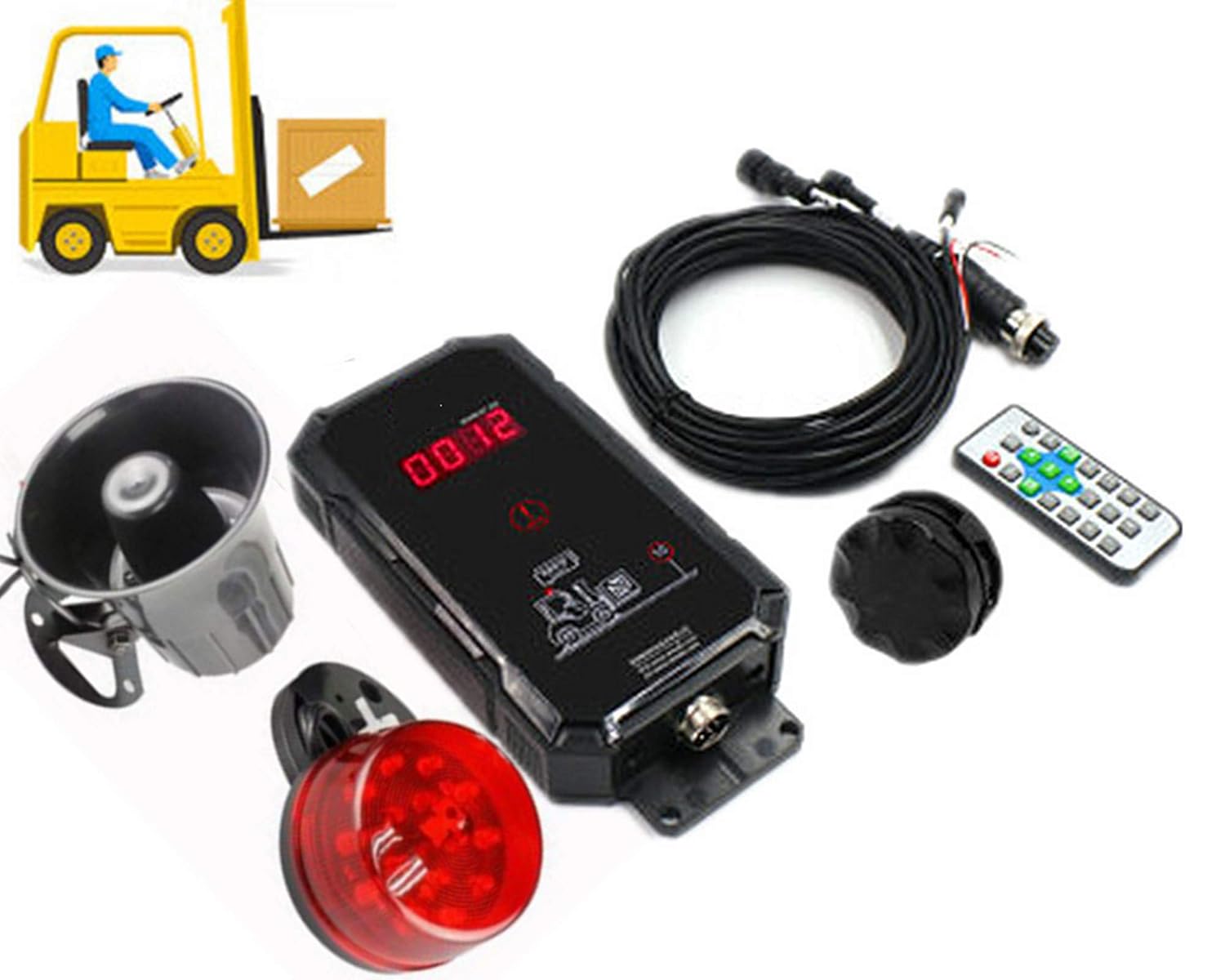 Speed Limit Alarm for Forklift with Remote Overspeed Alarm Siren Horn ...