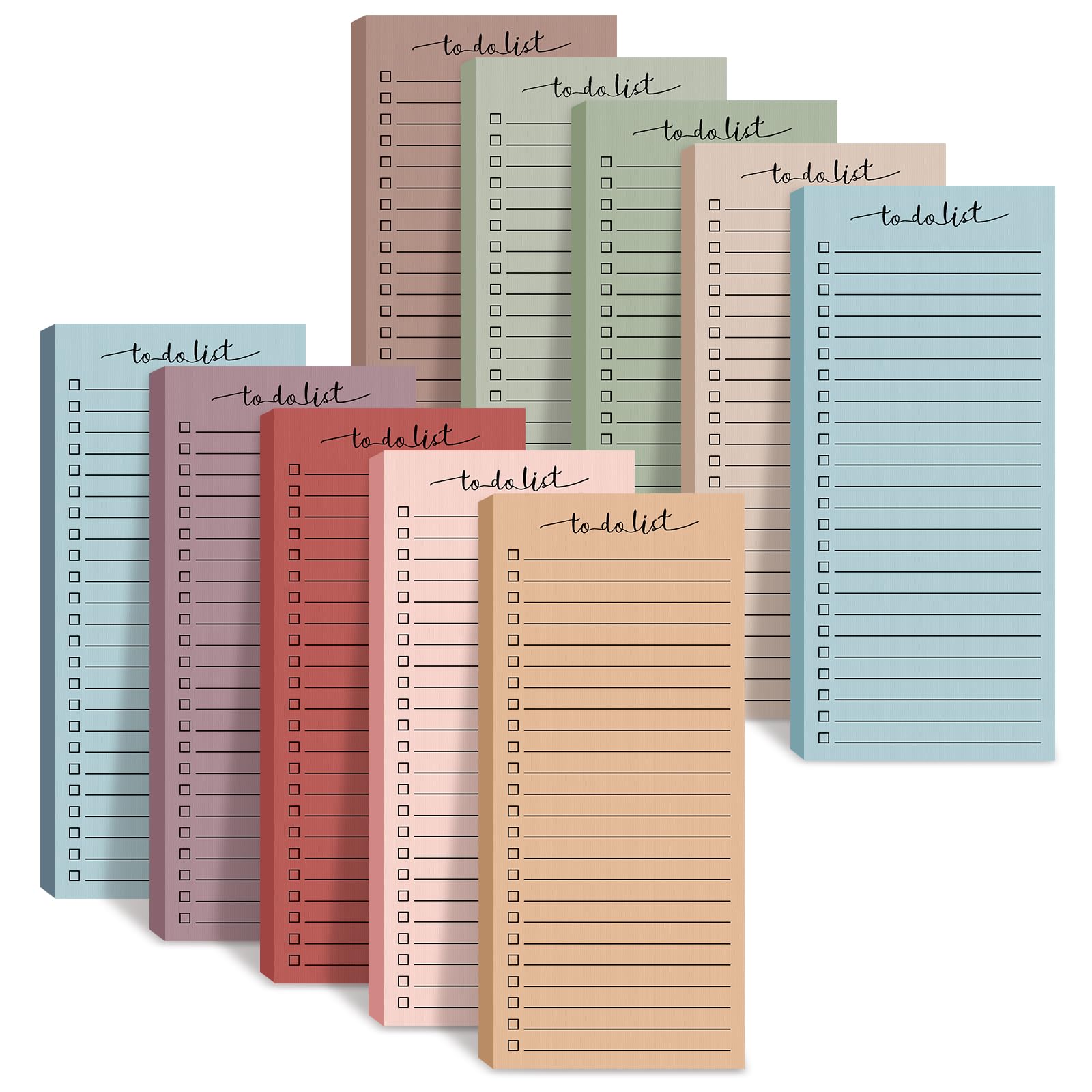 Amazon.com : Censen 10 Pack 500 Sheets to Do List Notes Daily Checklist ...