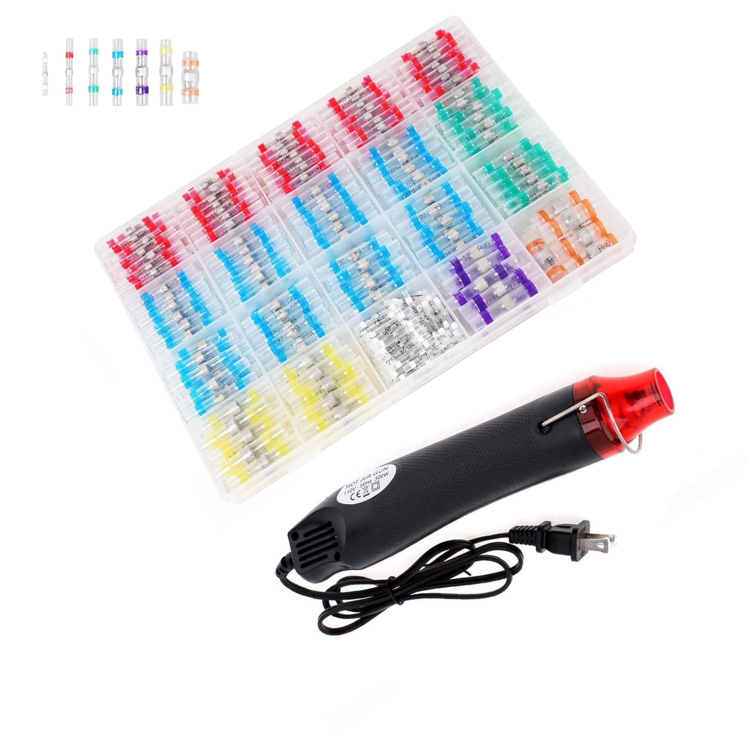 250 PCS Solder Seal Wire Connectors with Heat Gun, Self SolderingHeat ...