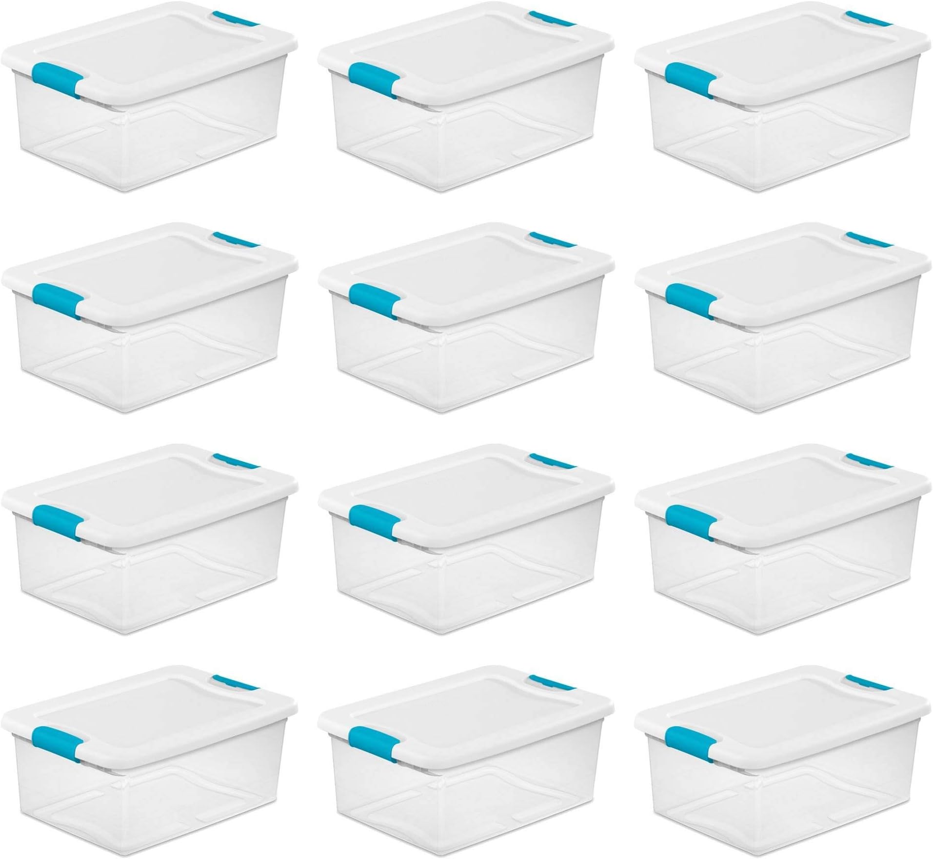 Amazon.com - Latching Storage Box, See-Through Base, 15-Qt.