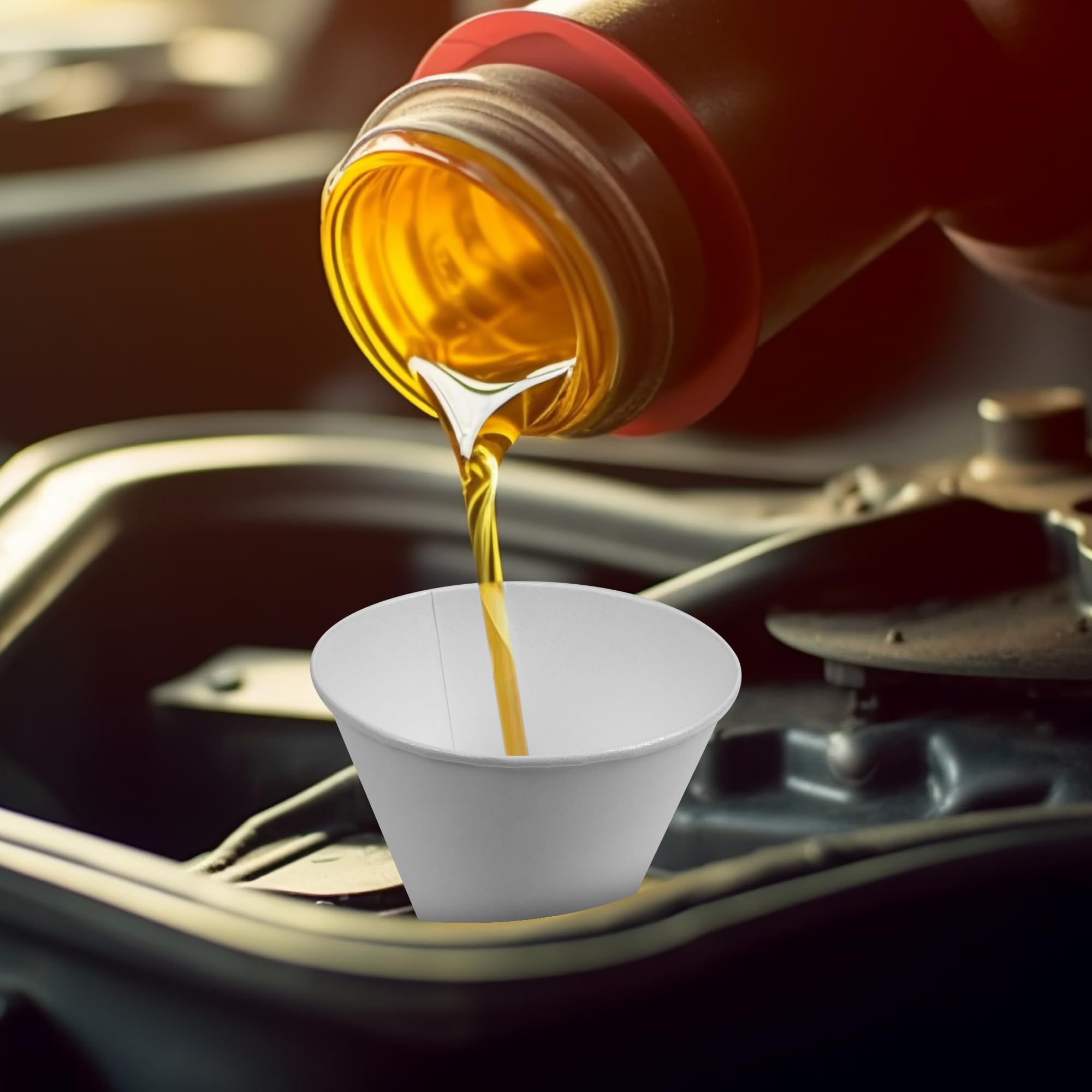 Snapklik.com : DECOHS 120 Pcs Disposable Engine Oil Funnels- Paper ...