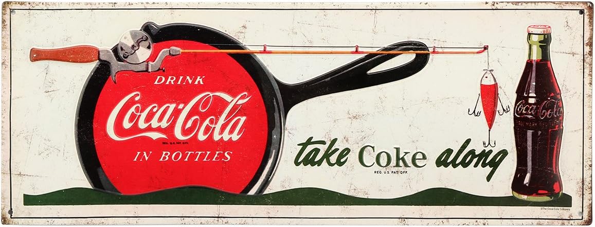 Amazon.com: Open Road Brands Coca-Cola Fishing Take Coke Along Vintage ...