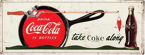 Amazon.com: Open Road Brands Coca-Cola Fishing Take Coke Along Vintage ...