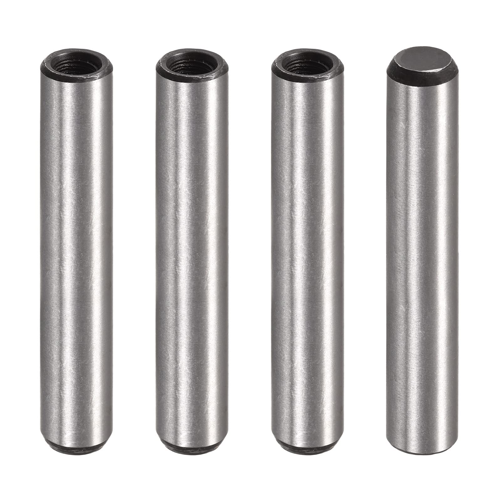 uxcell M6 Internal Thread Dowel Pin 4pcs 10x55mm Chamfering Flat Carbon ...