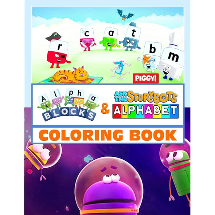 Buy Piggy! - Alphablocks & Ask The StoryBots Alphabet Coloring Book: 2 ...