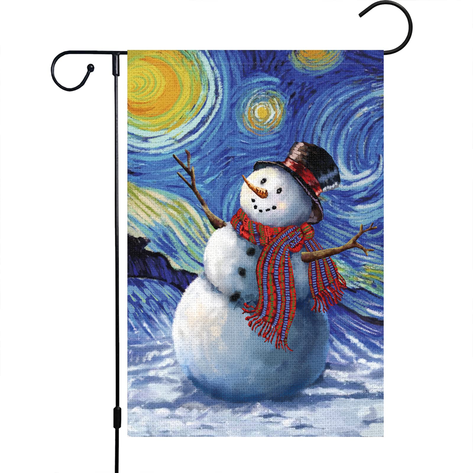 Amazon.com : Louise Maelys Winter Christmas Garden Flag 12x18 Double ...