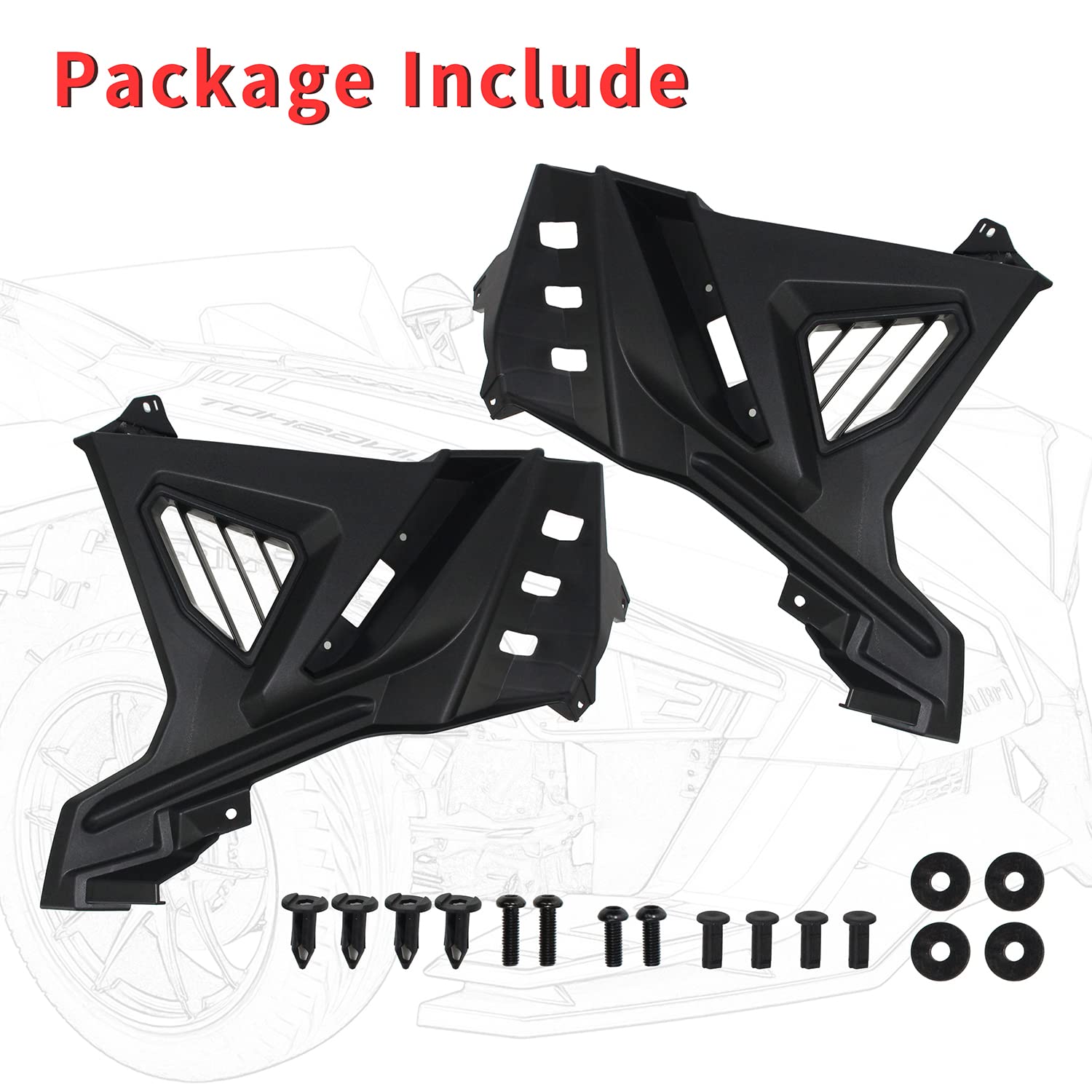 CPOWACE Lower Accent Panel Kit Front Daytime Running Light Panels ...