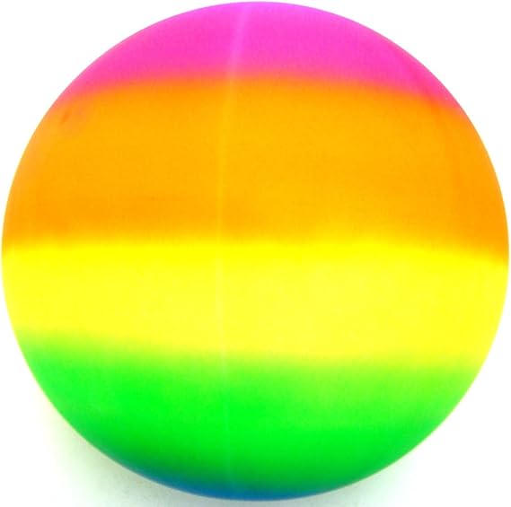 MTS Giant Jumbo 18" Neon Rainbow Rubber Playground Play Beach Sport ...