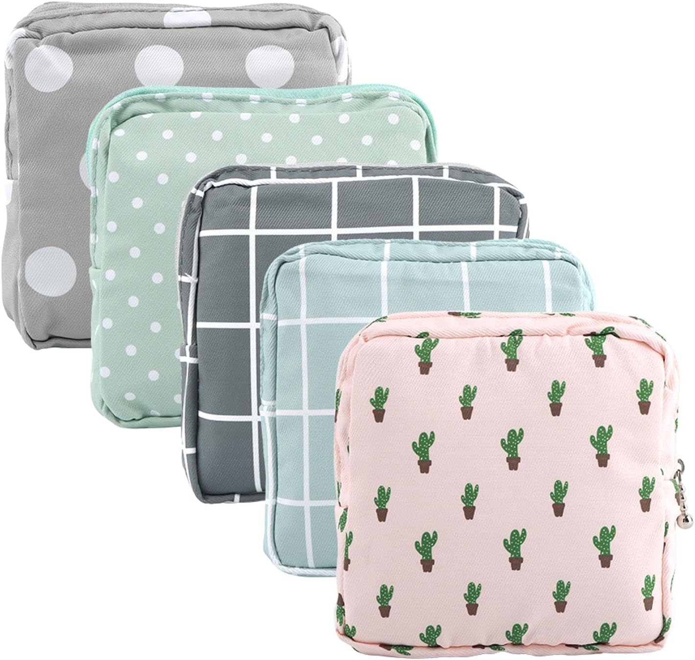 Amazon.com: MOFUCA 5Pcs Sanitary Pad Storage Bag, Portable Period Pouch ...