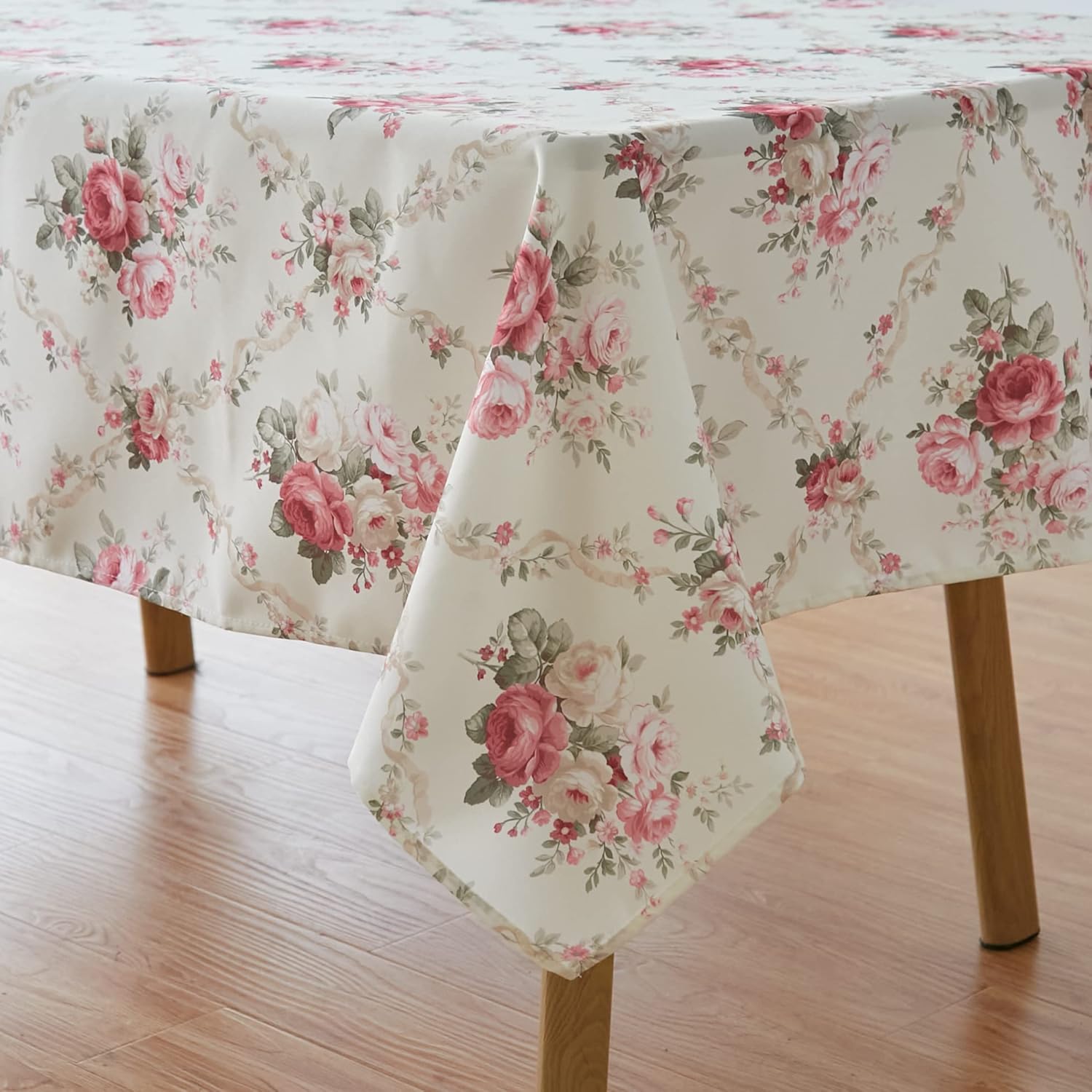 Vintage Floral Rectangle Tablecloth Shabby Chic Flower Table Cloth ...