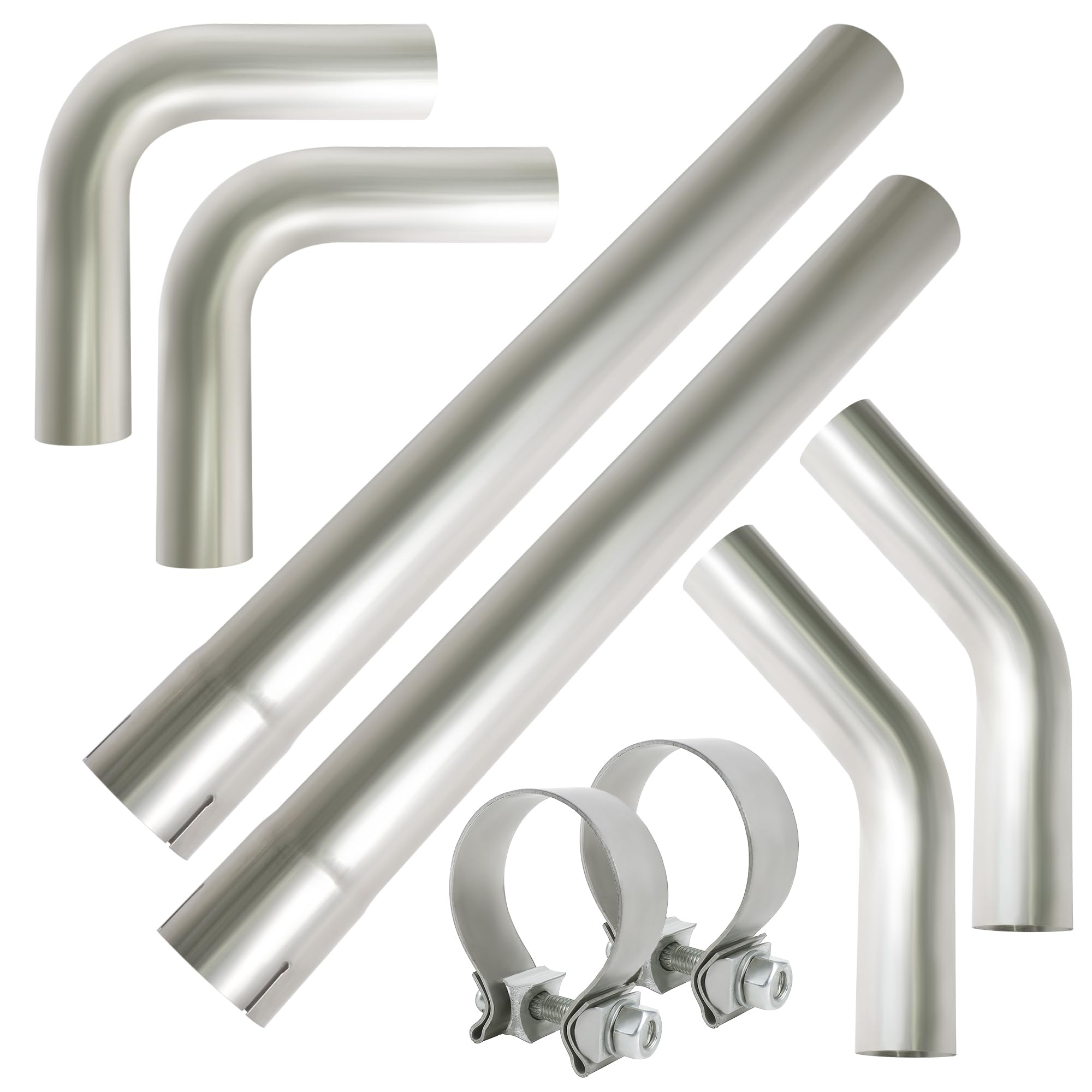Snapklik.com : Simnliras 2.5 Inch DIY Custom Exhaust Pipe Kit Stainless ...