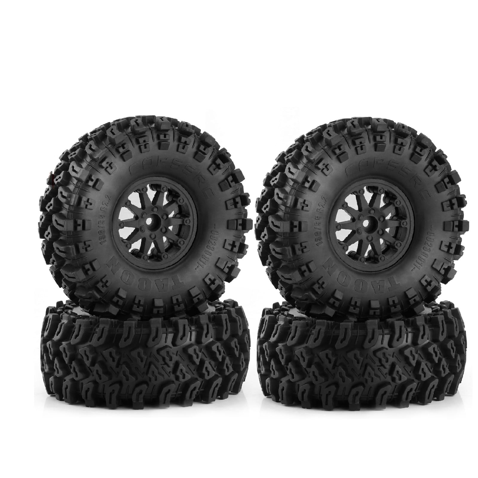 Amazon.com: Chanmoo 2.2 RC Crawler Tires and Wheels Beadlock Rims 1/10 ...