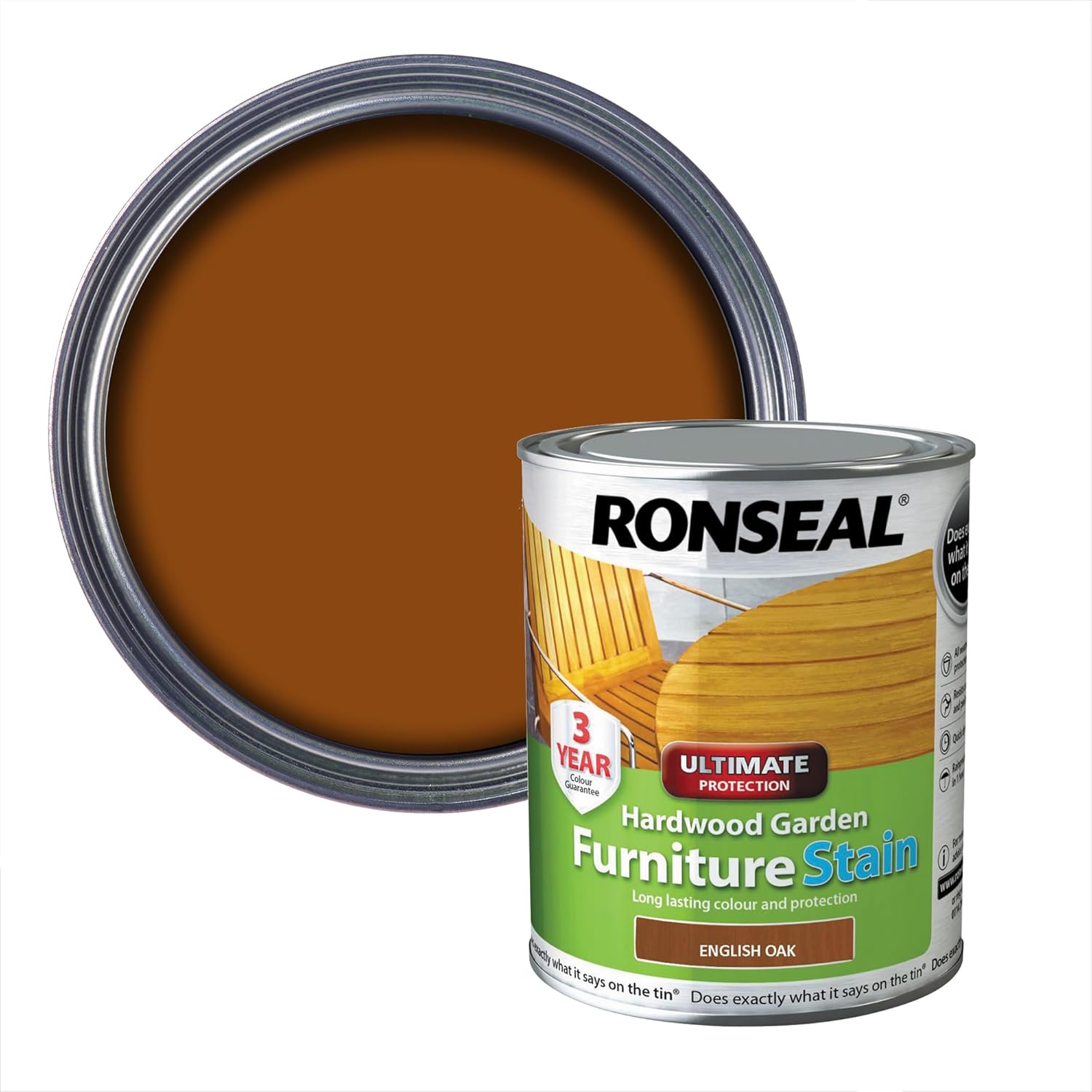 Ronseal HWFSDO750 Hardwood Furniture Stain English Oak 750ml - Amazon.com