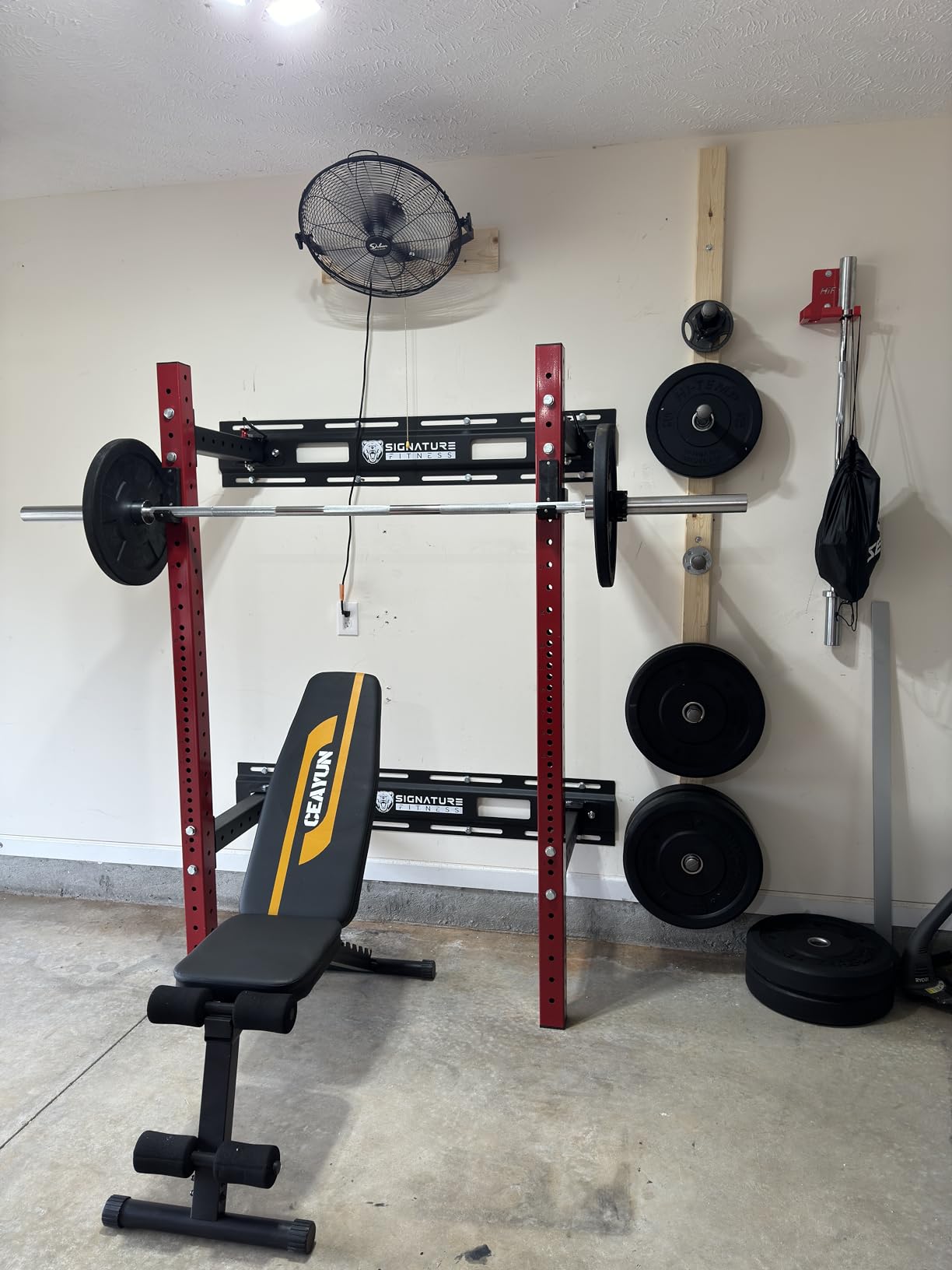 $13/mo - Finance Signature Fitness 3” x 3” Wall Mounted Fold-in Power ...