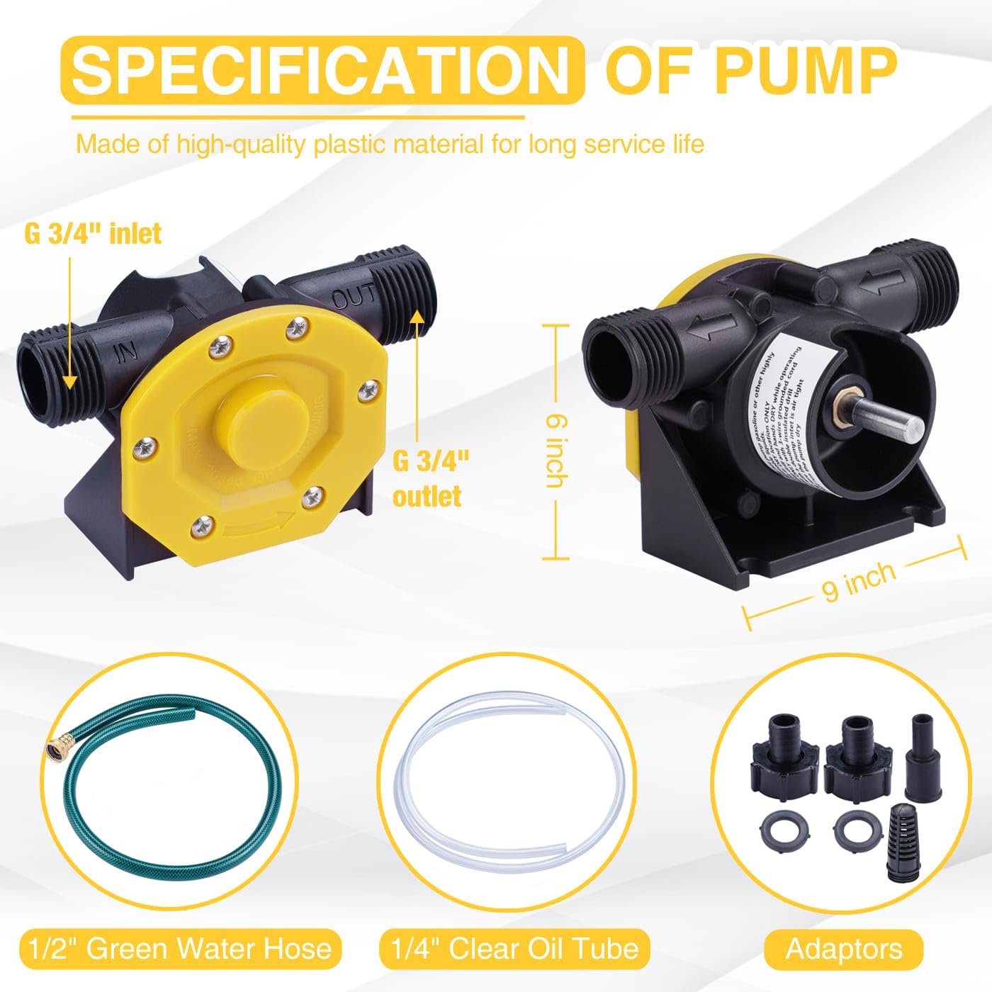 Snapklik.com : TOPWAY Self Priming Water Drill Pump Attachment