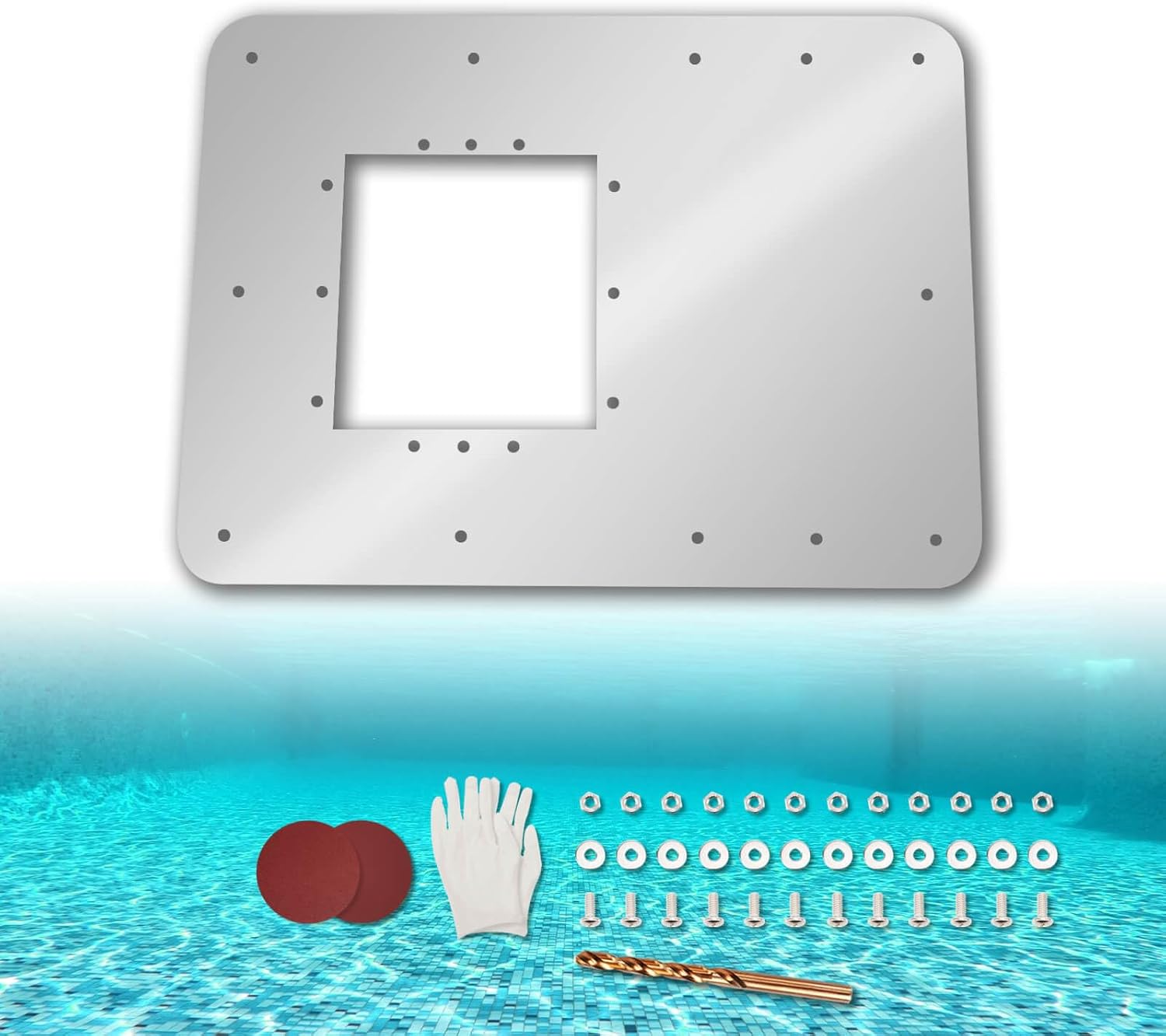 Amazon.com: ZAIGANMA 17 X 12 1/2 in Pool Wall Repair Panel, Wide Mouth ...