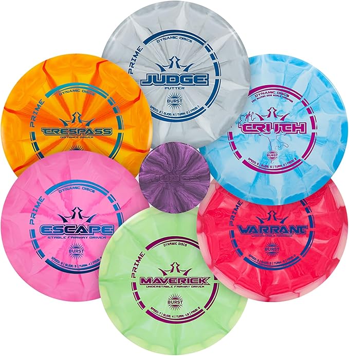 Amazon.com: Dynamic Discs Prime Burst 6 Disc Golf Set | Includes 1x ...