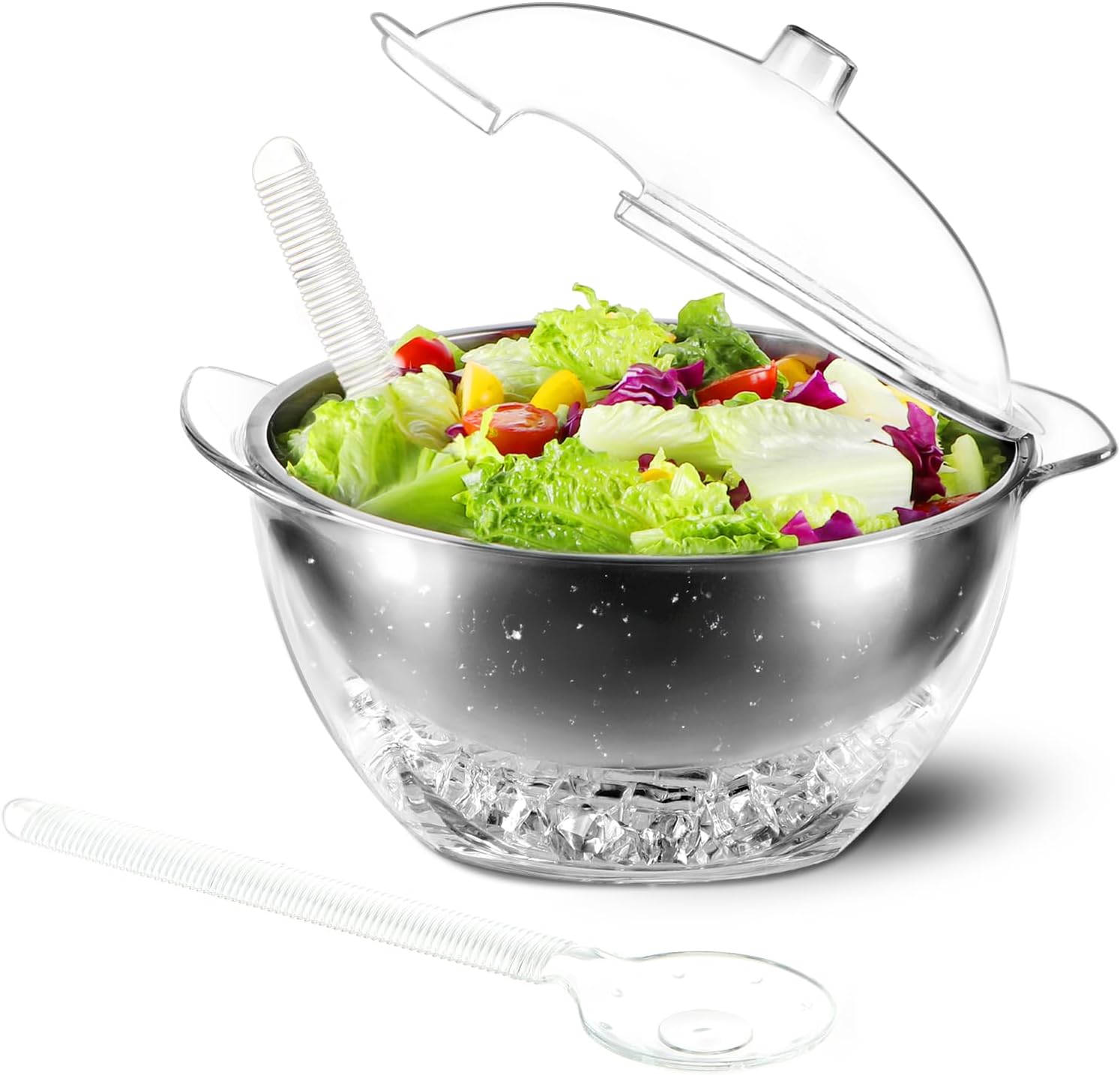 Amazon.com | MorTime Ice Chilled Serving Bowl with Acrylic Ice Bowl ...