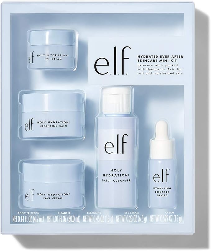 e.l.f. Cosmetics Hydrated Ever after Skincare Mini Kit, Ulitmate Holy ...