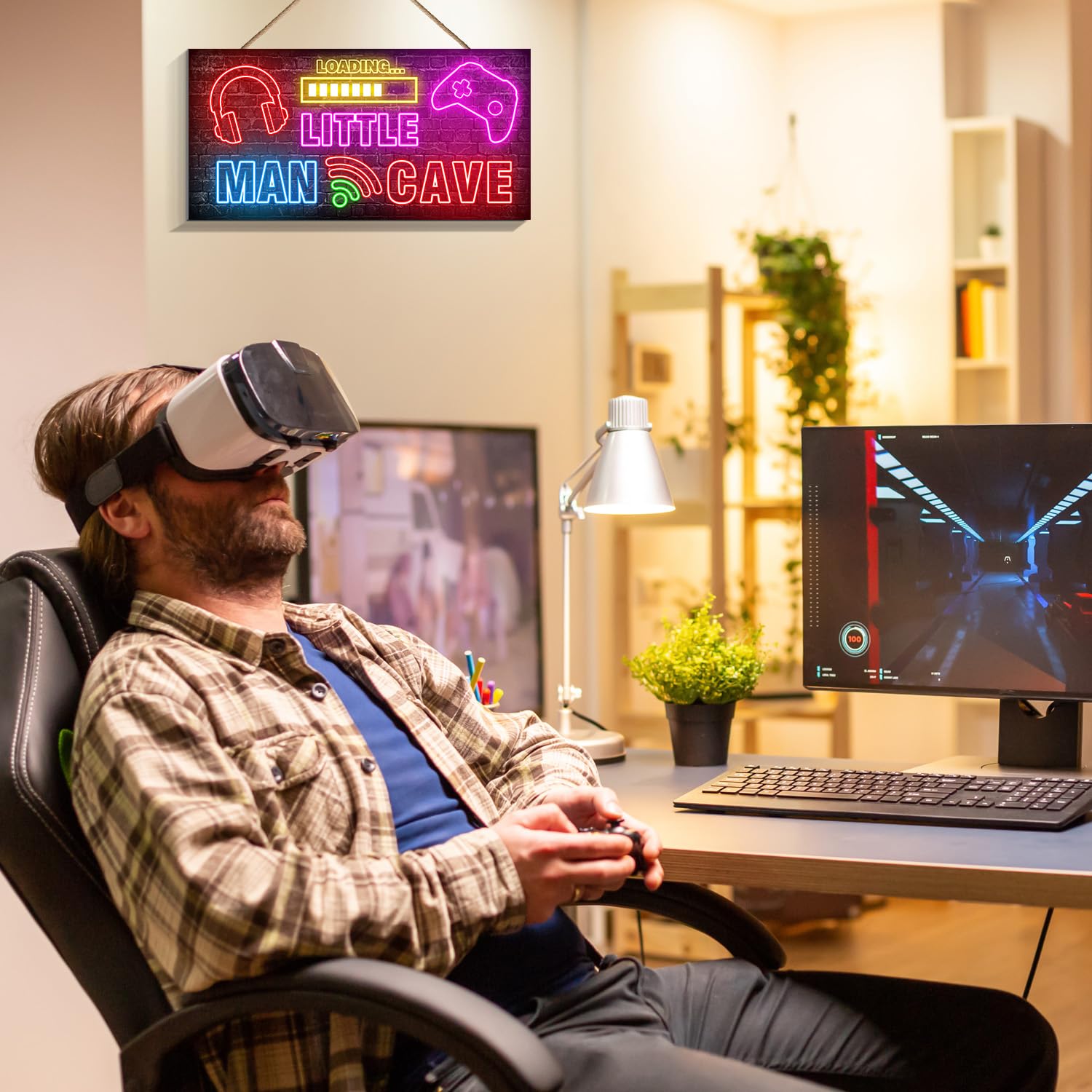 Snapklik.com : Little Man Cave, Gaming Wooden Door Sign For Little Boy ...