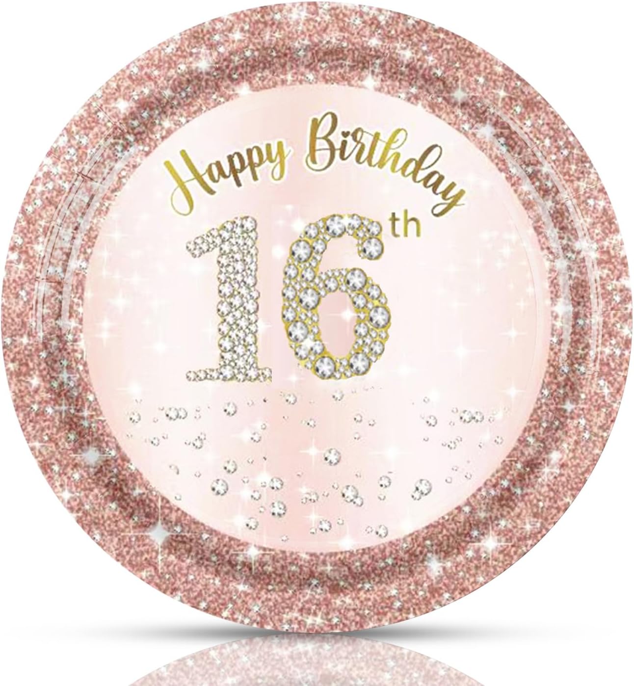 Amazon.com: 50Pcs - 16th Birthday Paper Plates,16 Year Old Girl Party ...