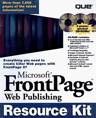 Microsoft Frontpage Web Publishing Resource Kit: 9780789713049 ...