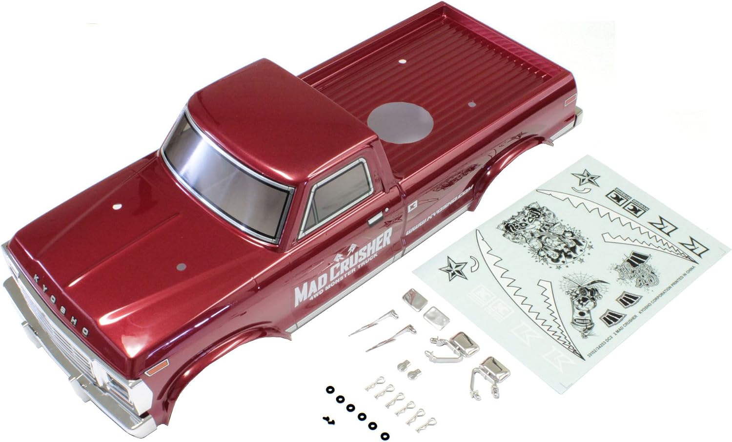 Amazon.com: Kyosho Painted Body Set red mud Crusher RC for Parts for ...