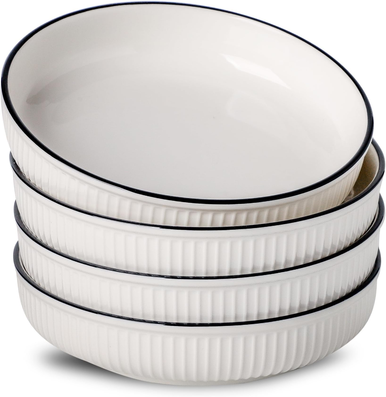 Amazon.com | DeeCoo 7 Pack Porcelain Pasta Bowls Ceramic , Large ...
