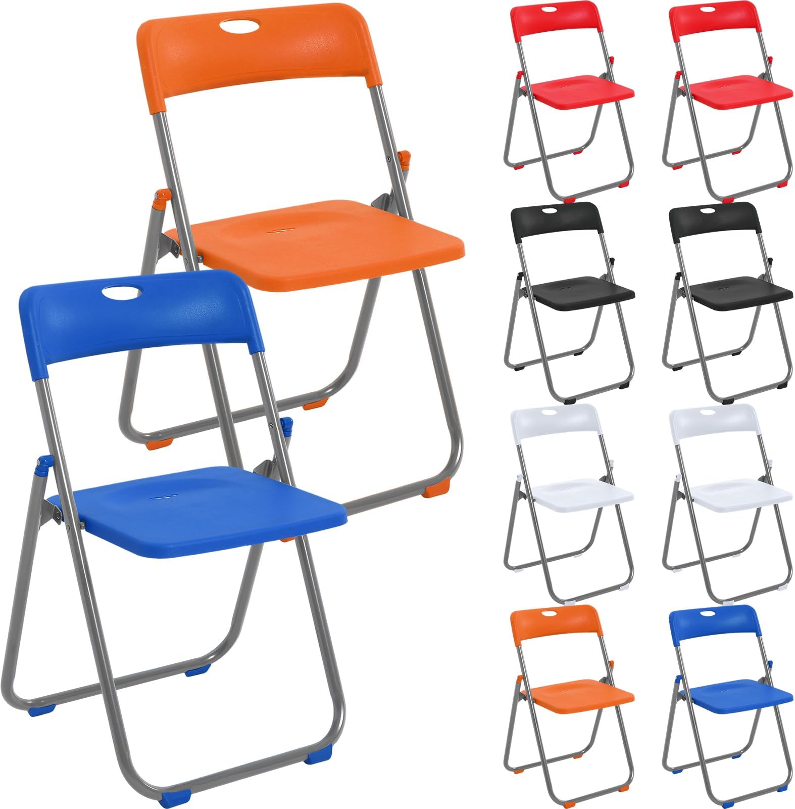 Amazon.com: Thyle 10 Pack Plastic Folding Chair Bulk Indoor Outdoor ...