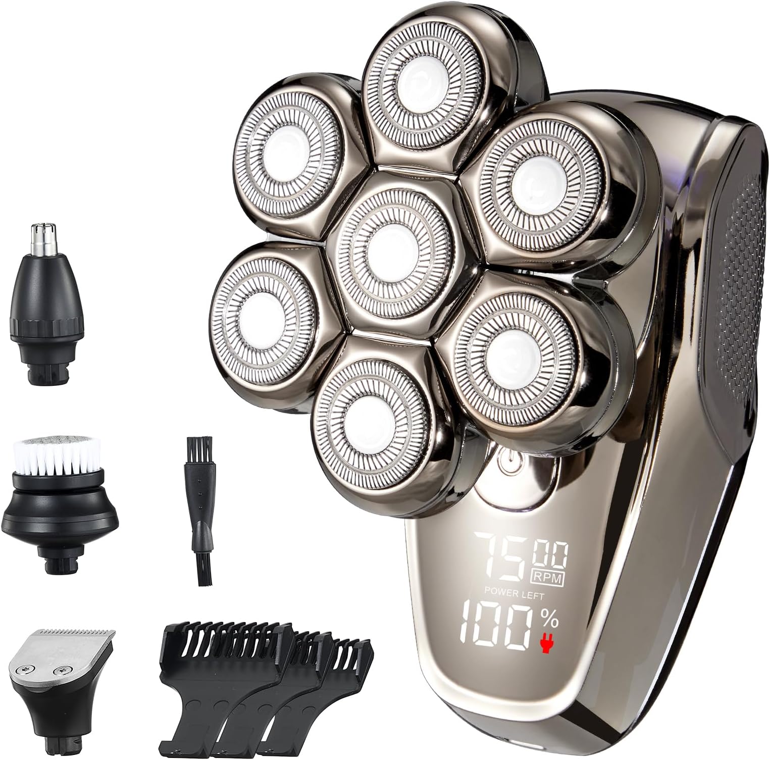 Amazon.com: Gerllo Bald Men's Shaver, Electric Razor for Men, 7D Head ...