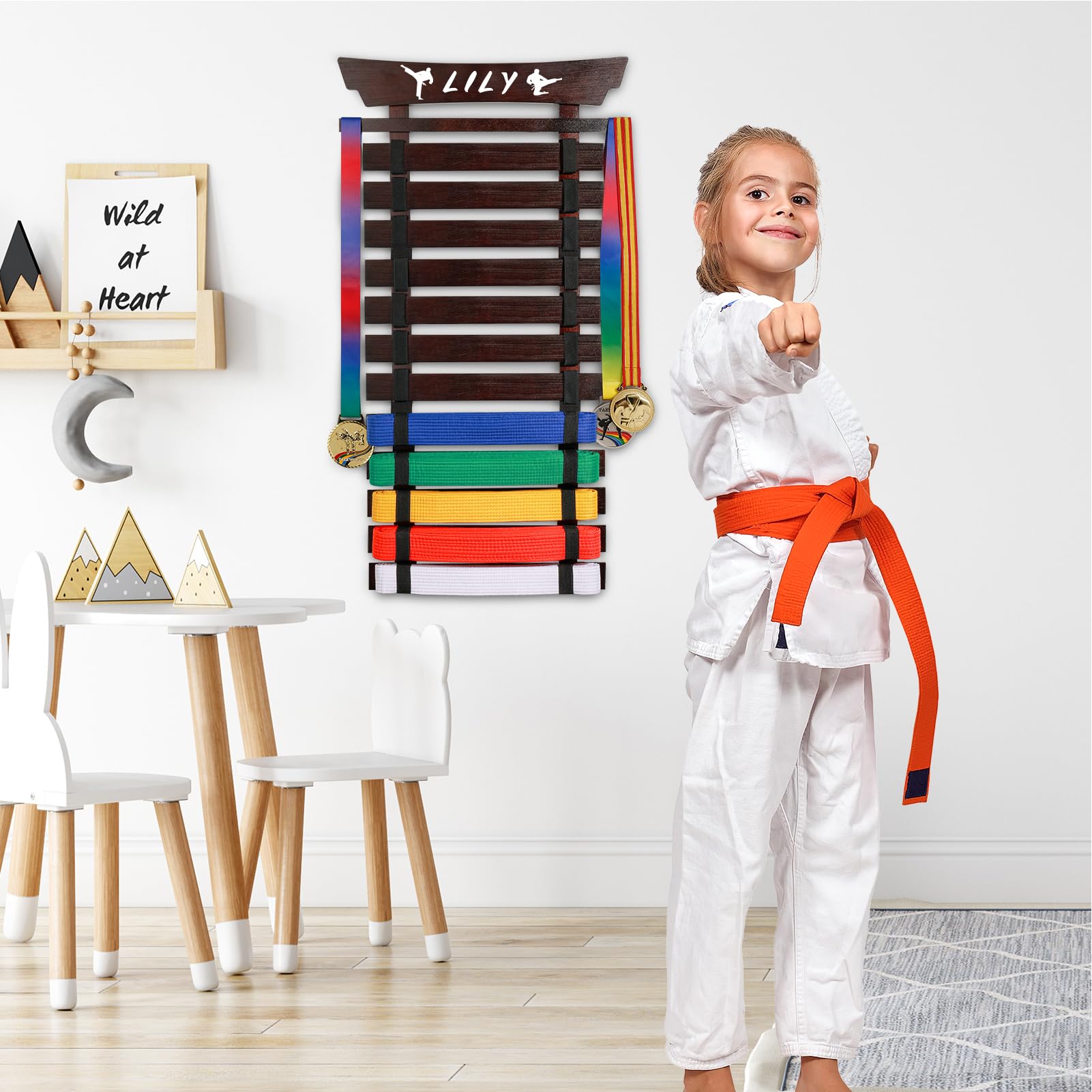 Snapklik.com : Winartton 12 Belts Karate Belt Display Rack