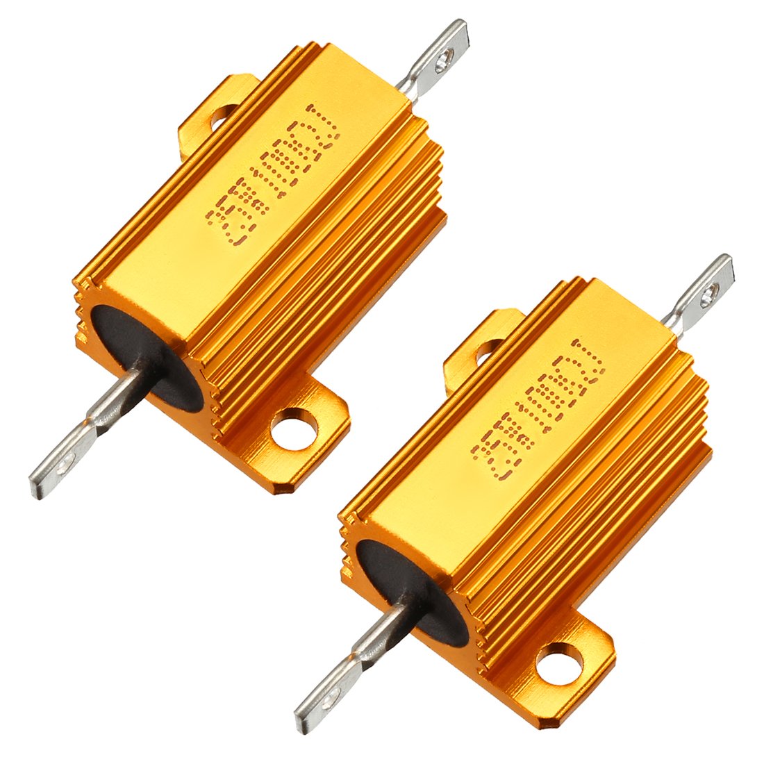 uxcell 25W 100 Ohm 5% Aluminum Housing Resistor Screw Tap Chassis ...