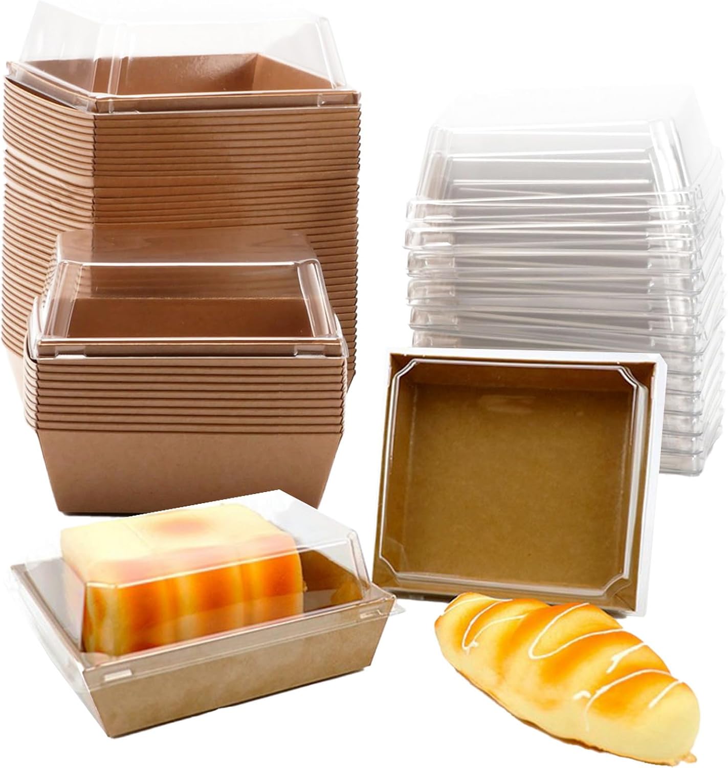 Amazon.com: BERRYLION 50 Pack Brown Square Disposable Paper Charcuterie ...
