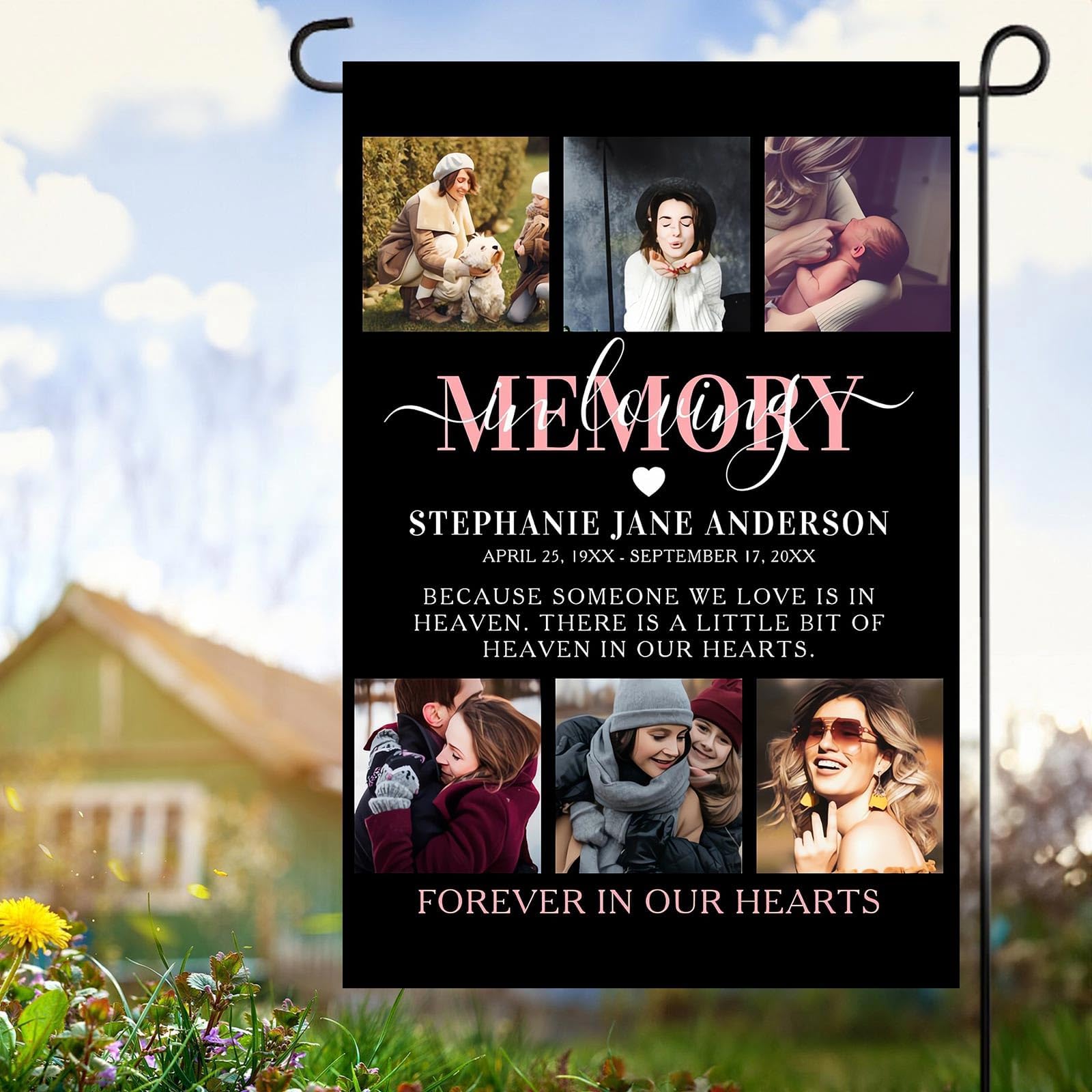 Amazon.com : Custom Memorial Flag Personalized Garden Flag in Loving ...