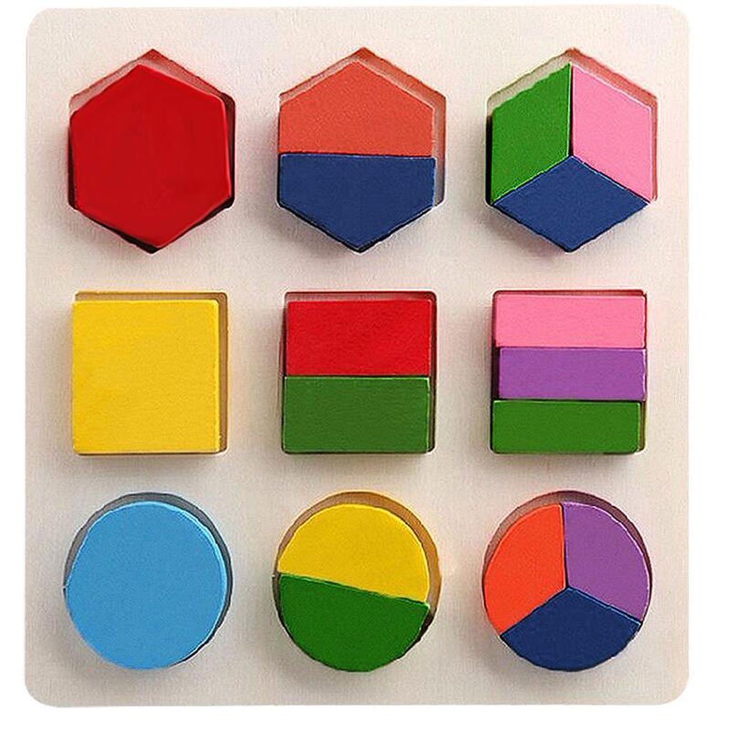 ANGELDEAL Kids Wooden Geometry Block Puzzle #C : Amazon.in: Toys & Games